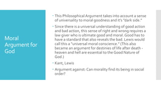 Philosophical Arguments for God ppt | PPTX