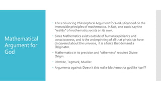 Philosophical Arguments for God ppt | PPTX