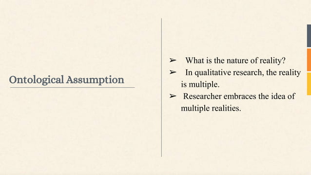 Philosophical Assumptions and Interpretive Frameworks.pptx | Science