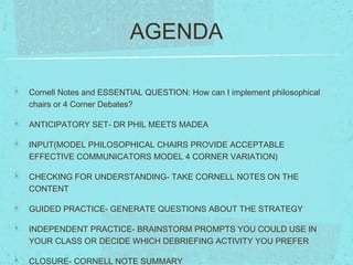 Philosophical chairs lsm for slideshare | PPT