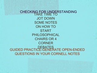 Philosophical chairs lsm for slideshare | PPT