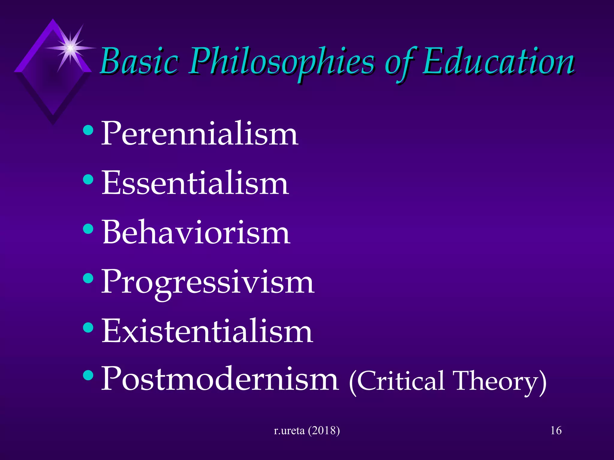 Philosophical foundations of education | PPT