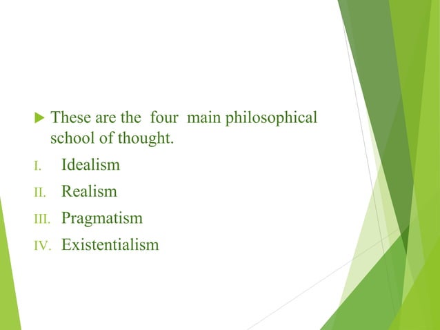 Philosophical School of Thought | PPTX | Primary Education | Education