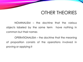 Philosophical Theories | PPTX