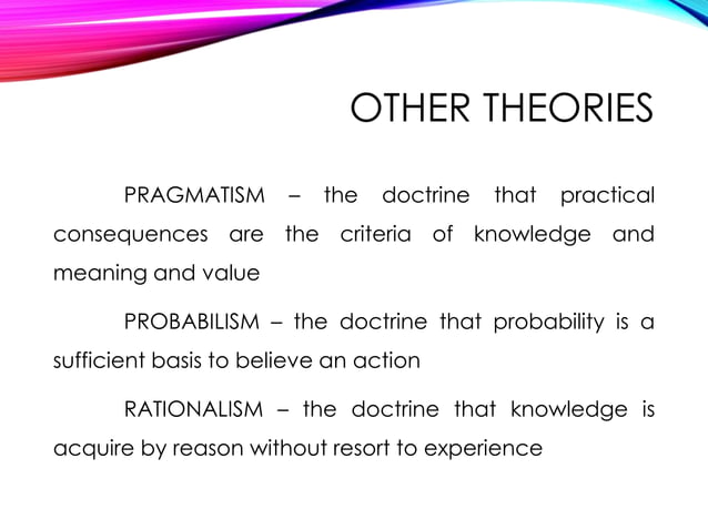 Philosophical Theories | PPT