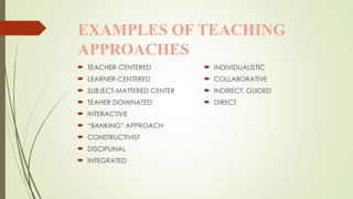 Philosophies and principles in teaching | PPTX