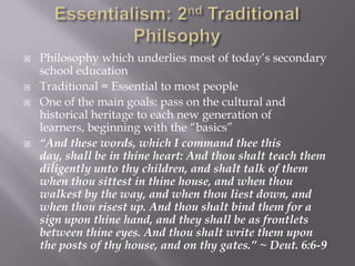 Philosophies & Education | PPTX