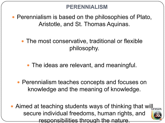 Perennialism Philosophies of education | PPTX | Primary Education ...