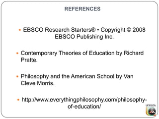 Perennialism Philosophies of education | PPTX