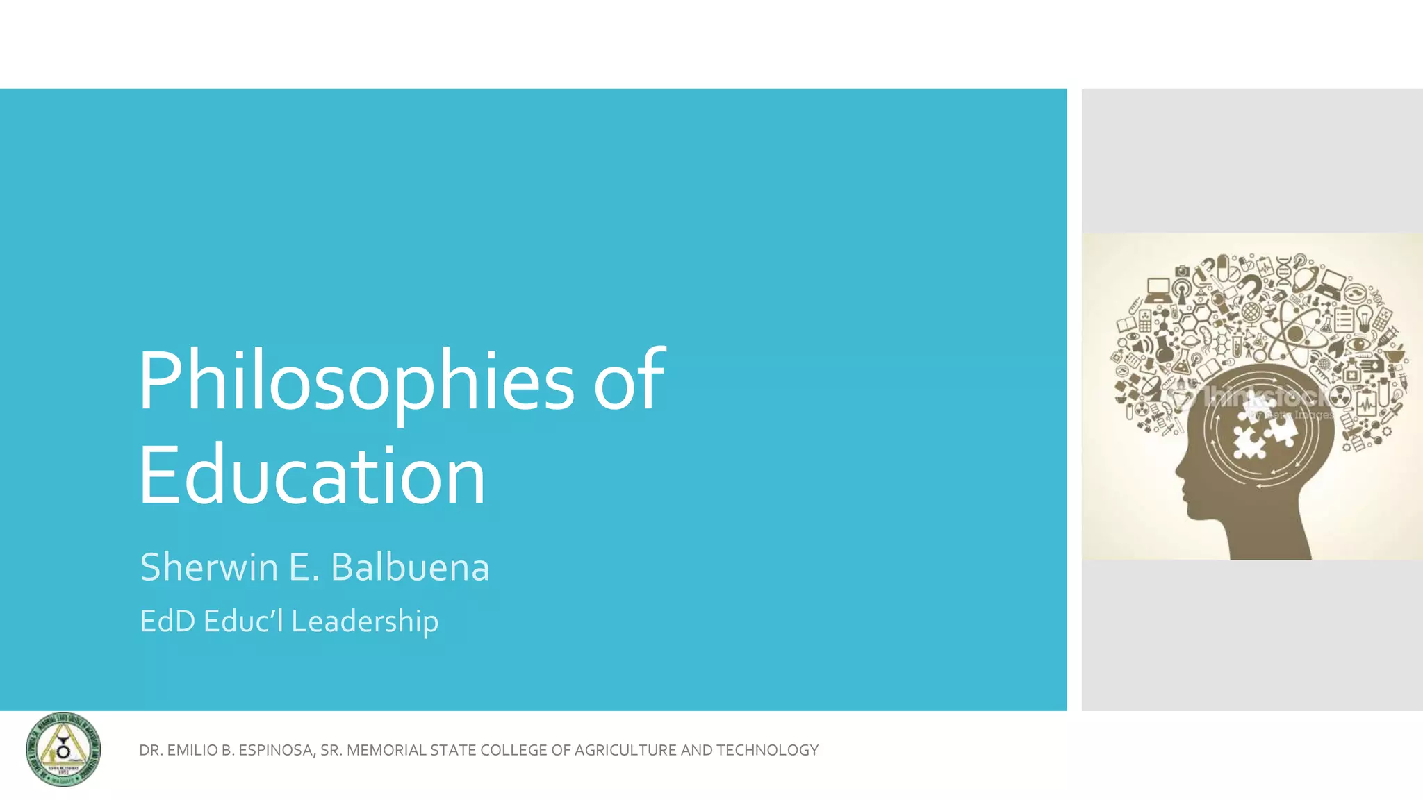 Philosophies of education | PPTX