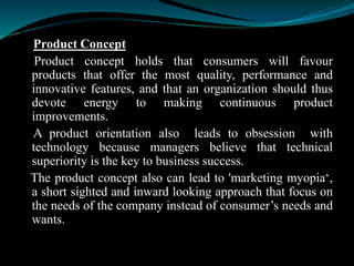 Philosophies of marketing (Concepts) | PPTX