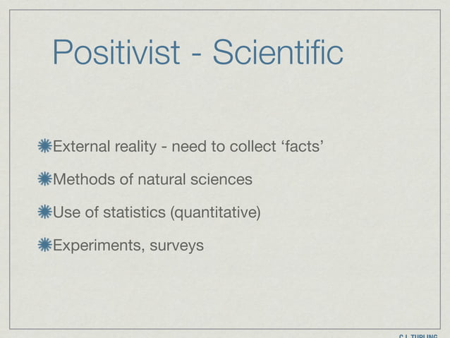 Positivist & Interpretivist approaches | PDF