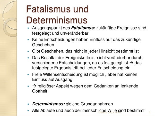 Fatalismus in Philosophie und Religion