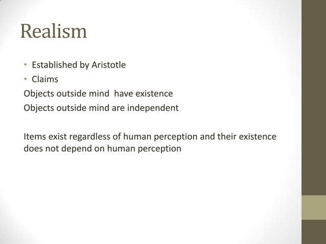 Idealism vs Realism | PPTX | Physics | Science