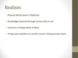 Idealism vs Realism | PPTX