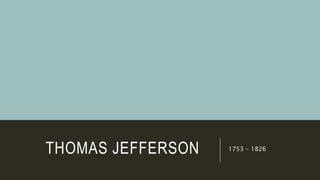 Educational Theory of Thomas Jefferson and Johann Heinrich | PPTX ...