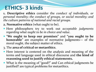 Philosophy and ethics | PPTX