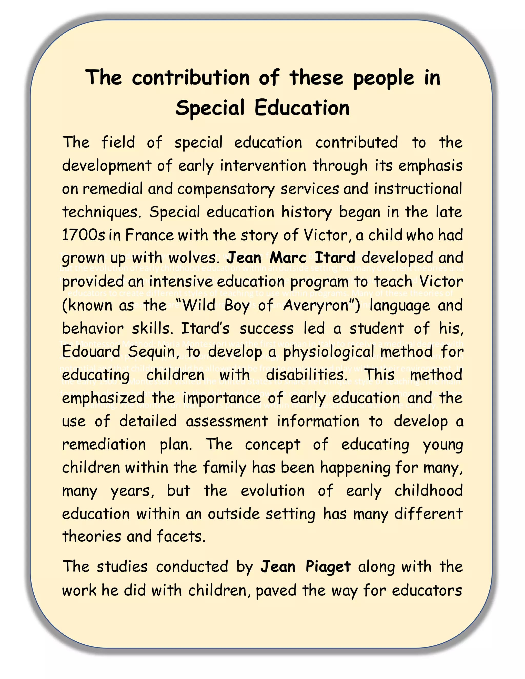 Philosophy of early intervention | DOCX