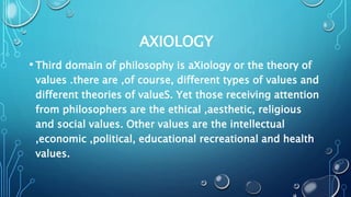 Philosophy & It's branches | PPTX
