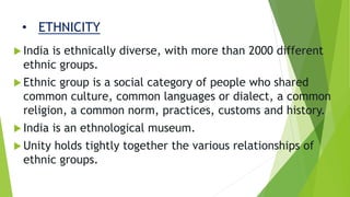 Characteristics of Indian Society | PPTX