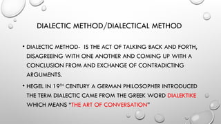 philosophizing methods/ philosophy grade 12 | PPTX