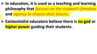 PHILOSOPHY OF EDUCATION COLLEGE OF ADVANCE STUDIES | PPTX