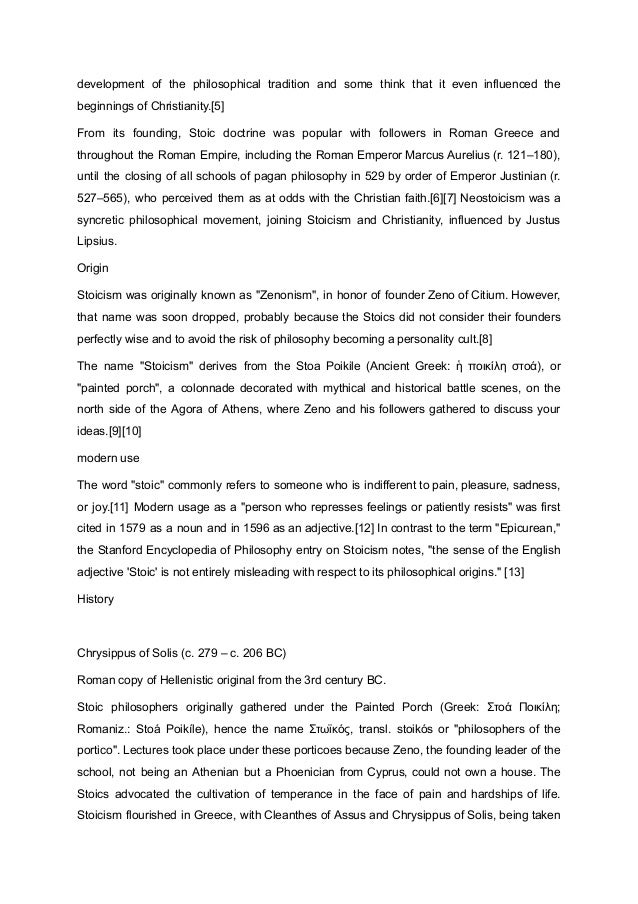 PHILOSOPHY - STOICISM The Art of Living Peacefully Under Any ...