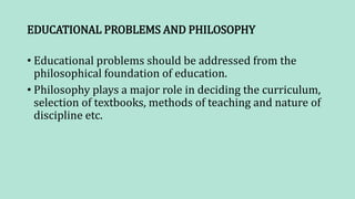 Philosophy and Education | PPTX