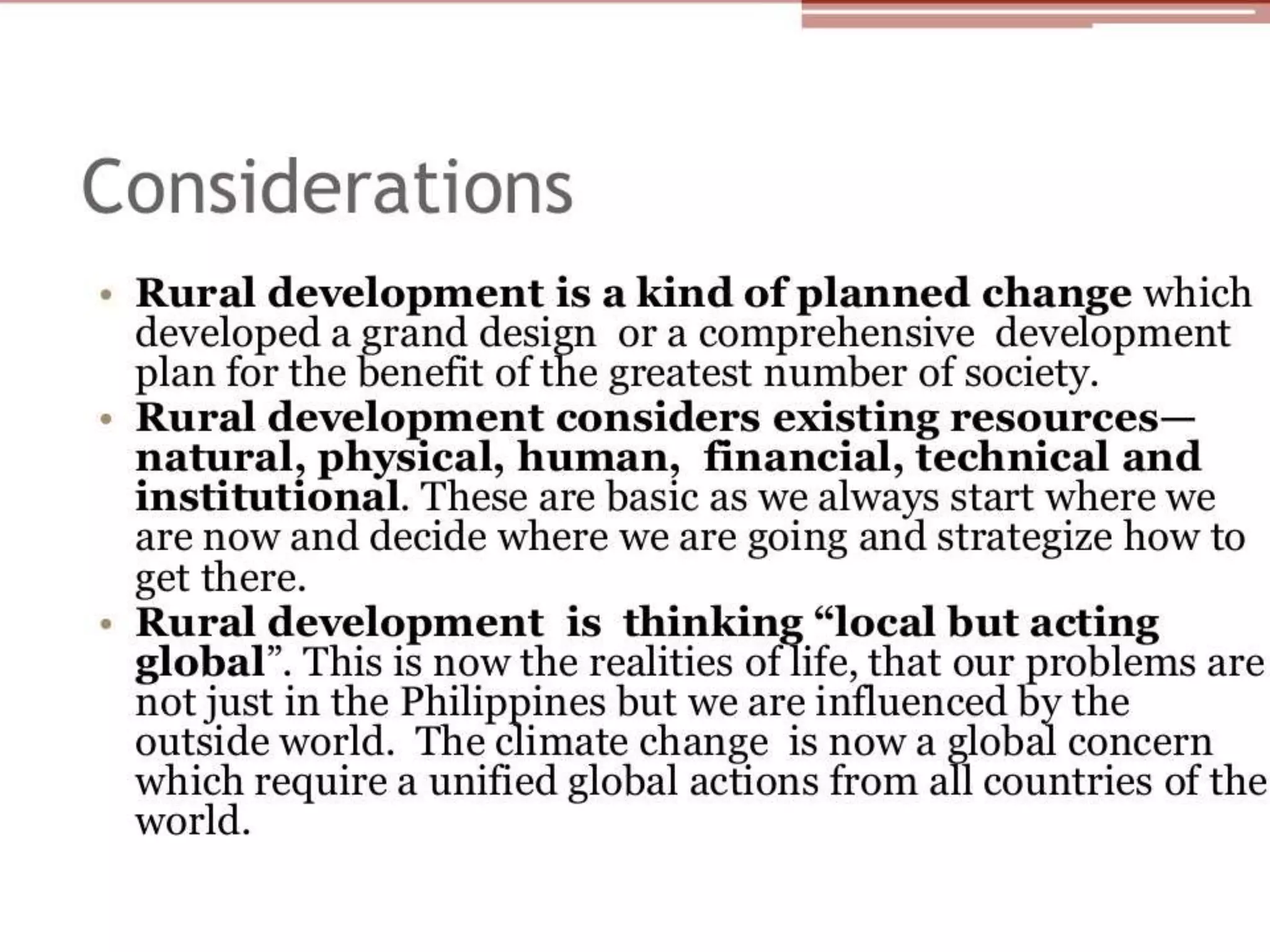 Philosophy and principles of rural development A Presentation By Mr ...