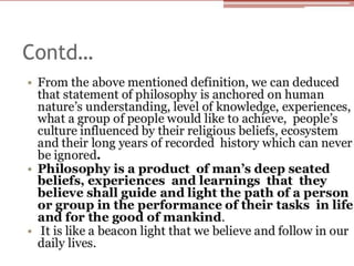 Philosophy and principles of rural development A Presentation By Mr ...