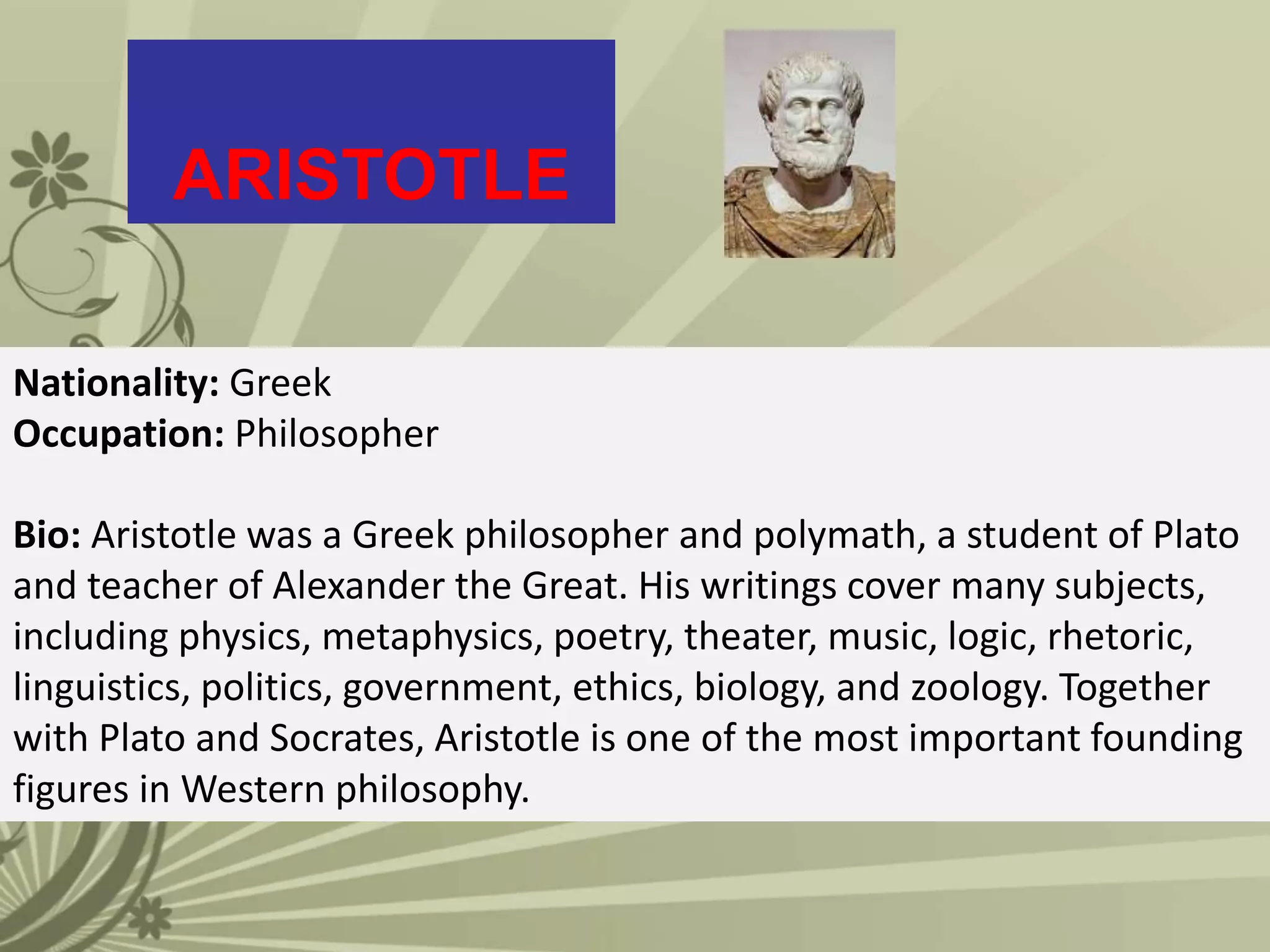 Philosophy aristotle | PPTX