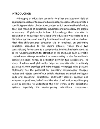 Philosophy assignment | PDF | Education