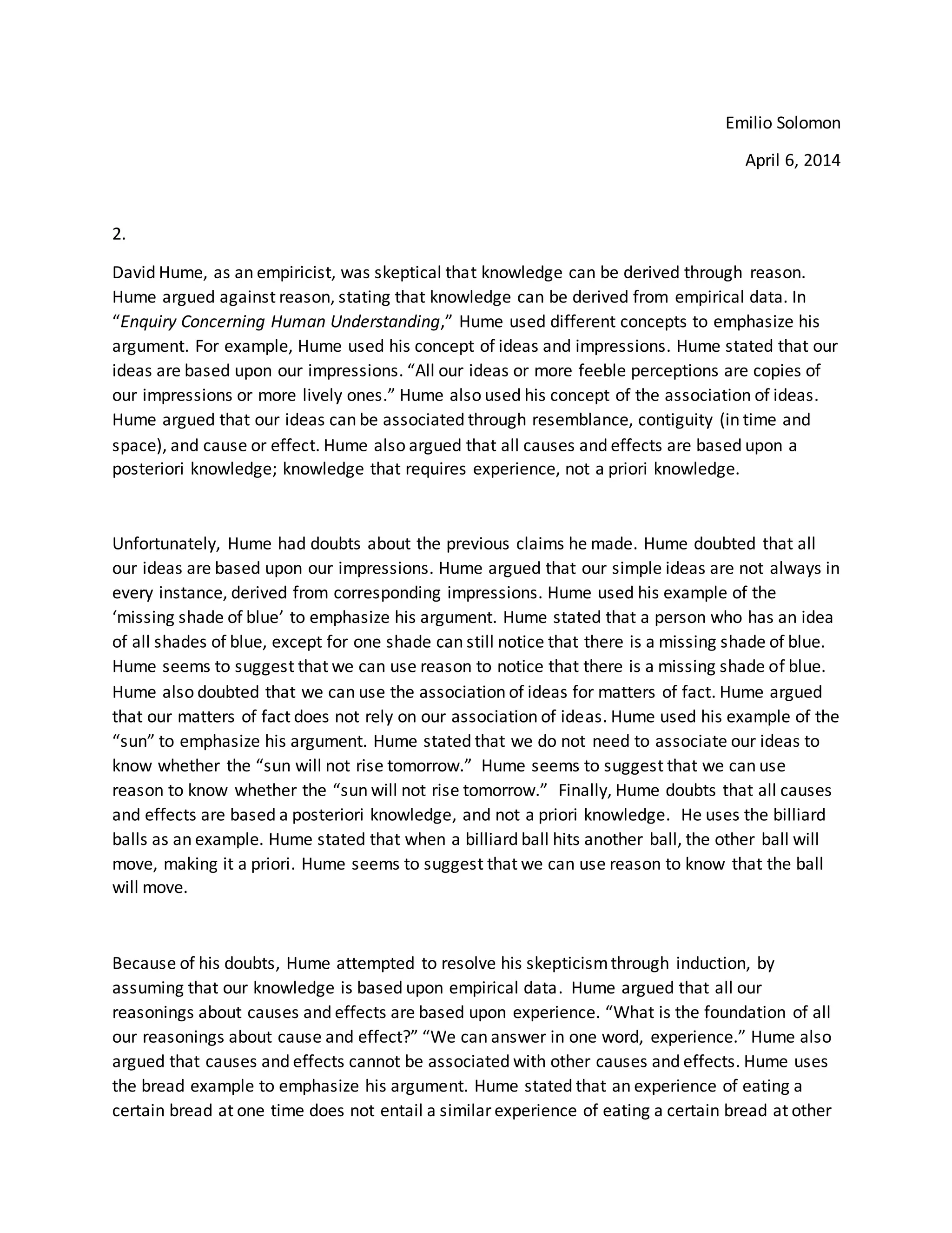 Philosophy assignment redo | PDF