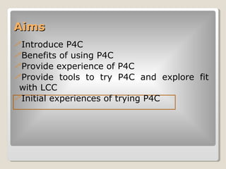 Philosophy for children (p4c) | PPT