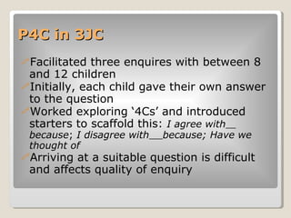 Philosophy for children (p4c) | PPT