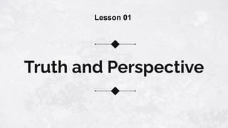 "Philosophy for Entrepreneurship" - Truth & Prespective. | PPT