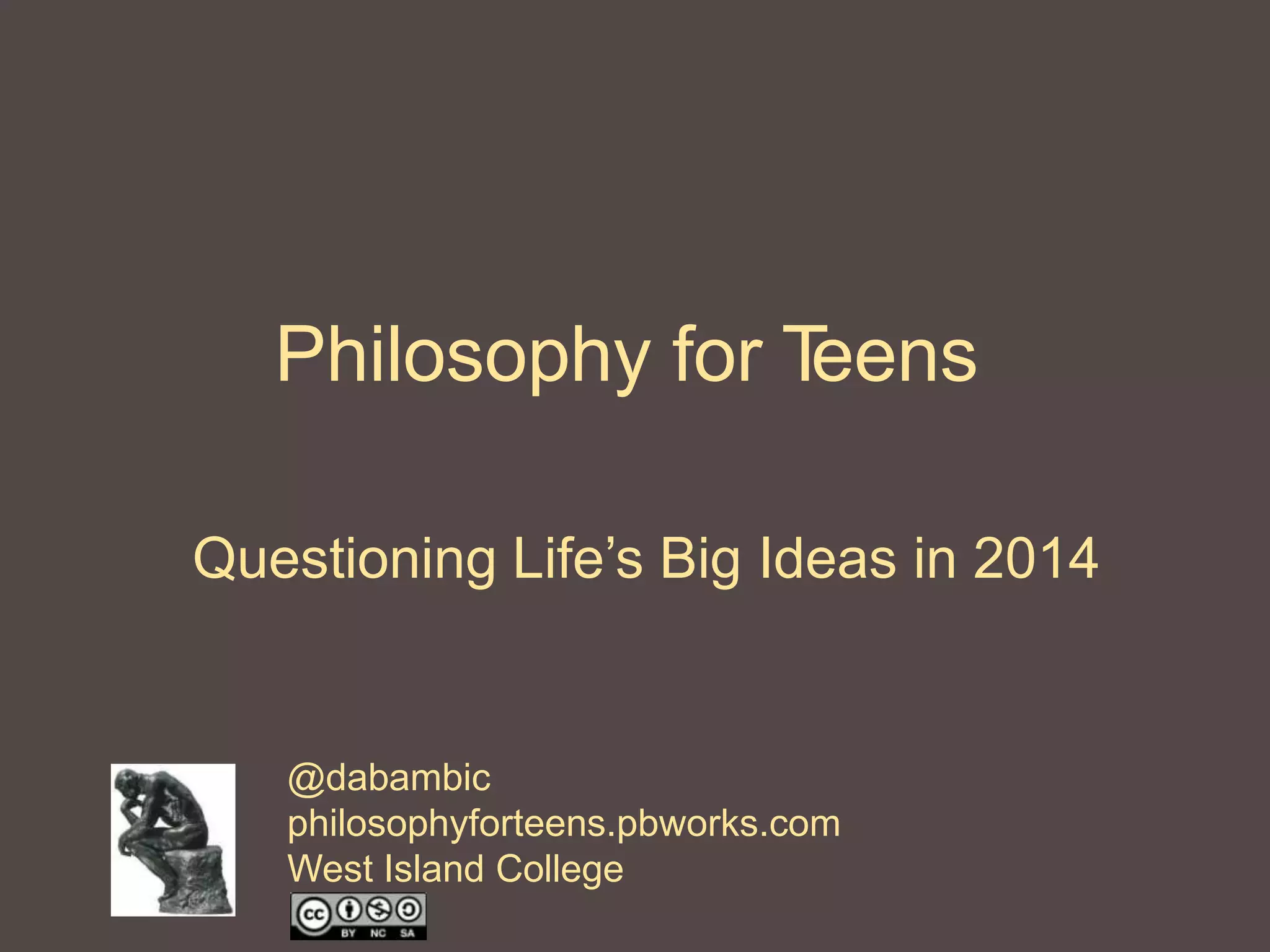 Philosophy for Teenagers | PPTX