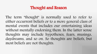 Thought and Reason | PPTX