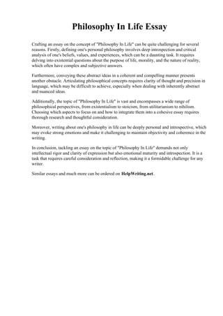 Philosophy In Life Essay.pdf