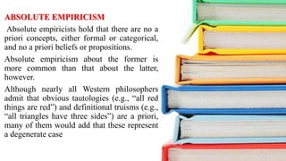 Empiricism and Rationalism | PPTX