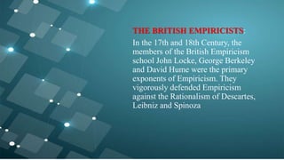 Empiricism and Rationalism | PPTX