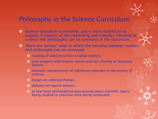 Philosophy math and science curriculum | PPTX