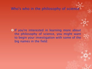 Philosophy math and science curriculum | PPTX