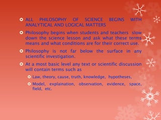 Philosophy math and science curriculum | PPTX