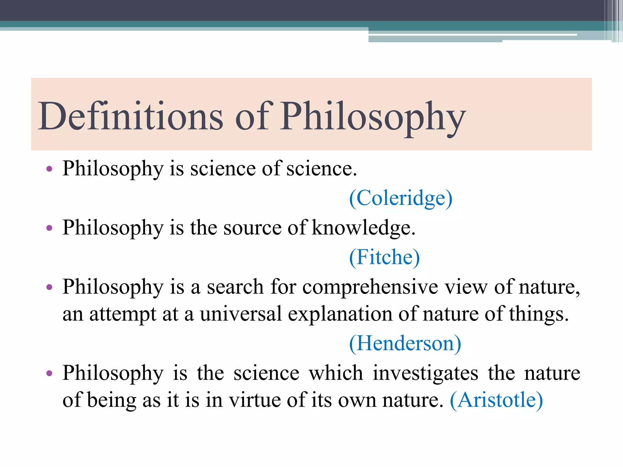 Philosophy, meaning and concept | PPTX