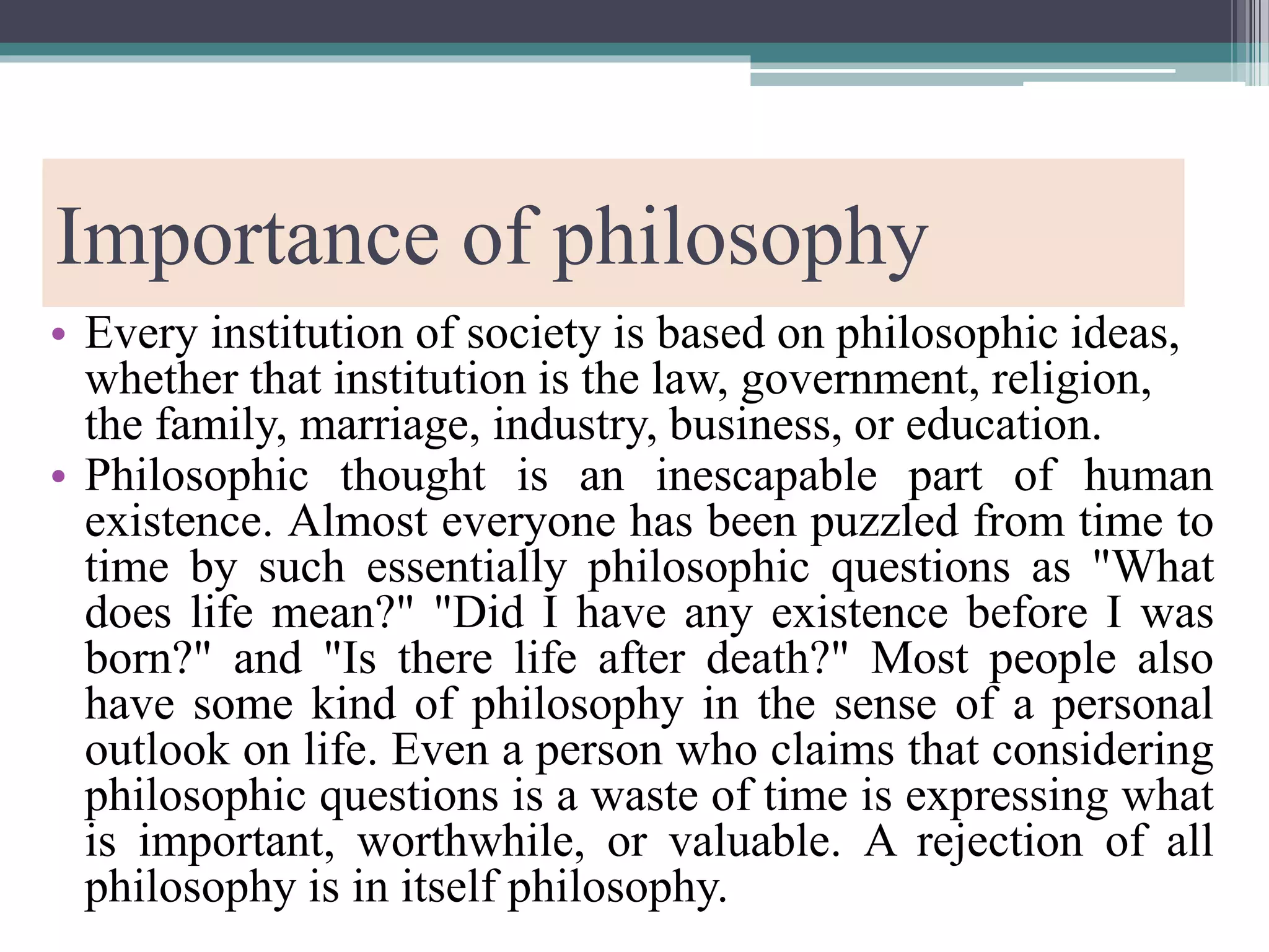 Philosophy, meaning and concept | PPTX