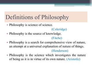 Philosophy, meaning and concept | PPTX