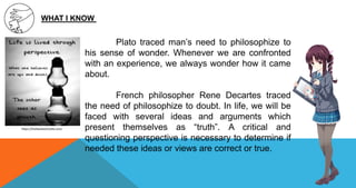 Philosophy module 1 - The Meaning and Method of Doing Philosophy | PPTX