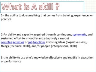 what is a skill | PPTX
