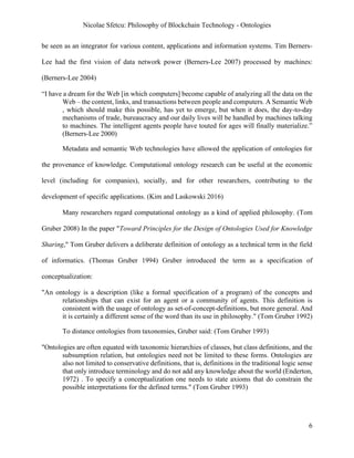 Philosophy of Blockchain Technology - Ontologies | PDF